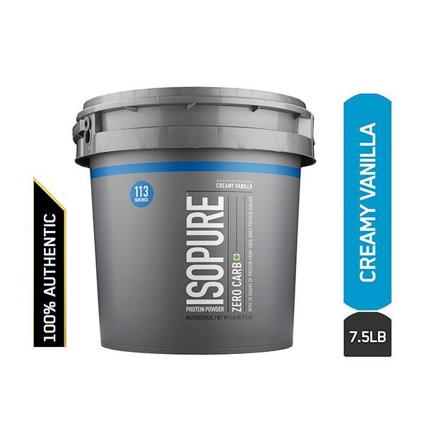 Isopure Zero Carb 100% Whey Protein Isolate Powder- Creamy Vanilla 7.5 lb