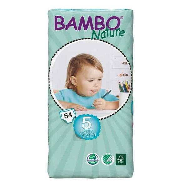 Bambo Nature Baby Diapers Junior Tall Pack 54's