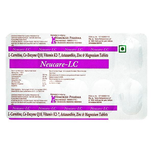 NEUCARE LC Tablet 10's Price, Uses, Side effects, Substitutes | Netmeds