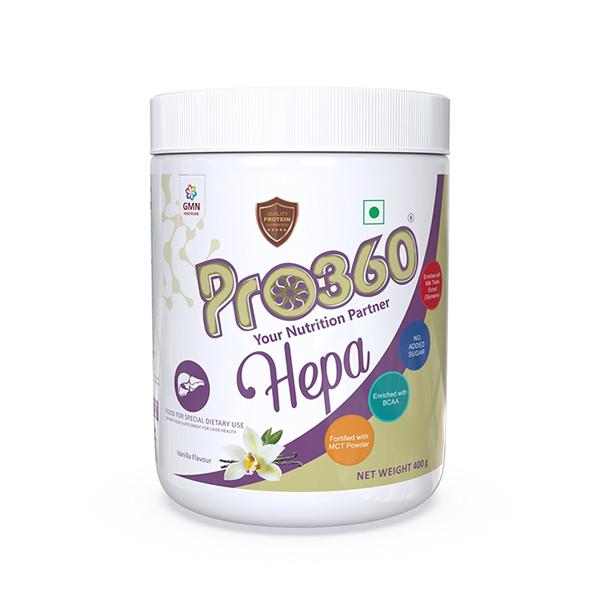 Buy Pro360 HEPA Liver Supplement Powder - Vanilla Flavour 400 gm Online ...