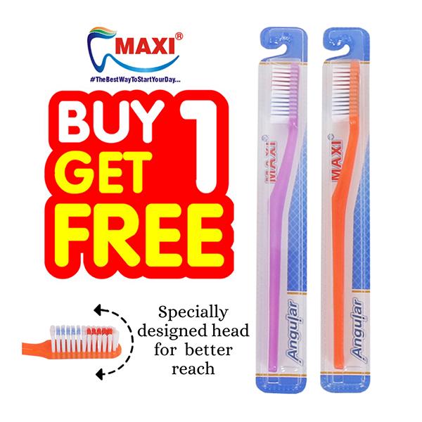 Buy Maxi Angular Toothbrush - Soft (Buy 1 Get 1 Free) 1's Online at ...