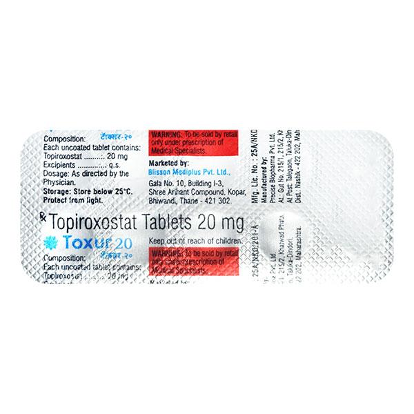 TOXUR 20 Tablet 10's Price, Uses, Side effects, Substitutes | Netmeds