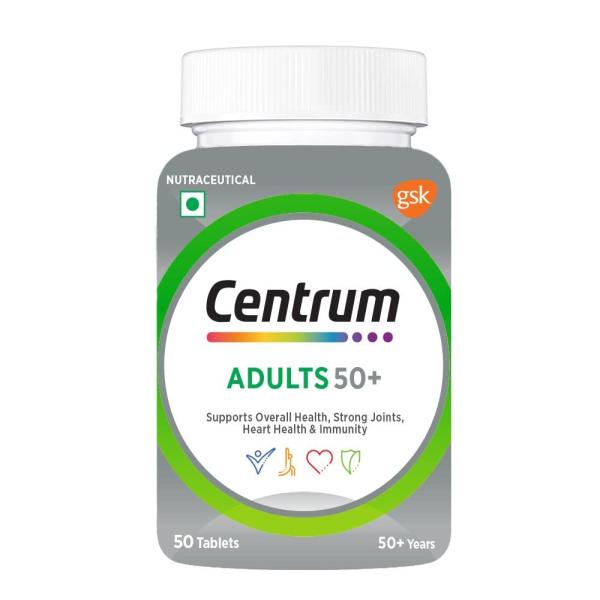 Buy Centrum Adults 50+ Multivitamins Tablets 50's: Nutritional Support ...
