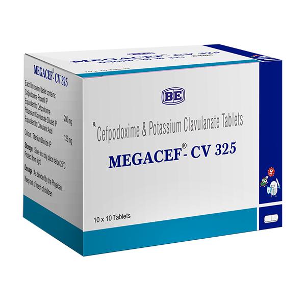 MEGACEF CV 325mg Tablet 10's Price, Uses, Side effects, Substitutes ...