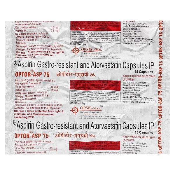 OPTOR ASP 75mg Capsule 15's