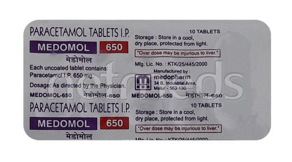 Medomol 650mg Tablet 10'S