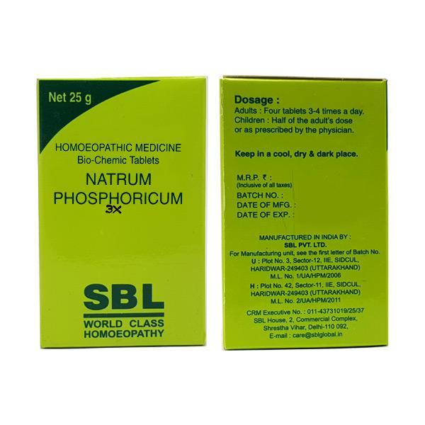 Buy SBL Natrum Phosphoricum 3X Tablet 25 gm Online at Discounted Price ...