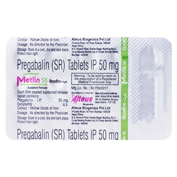 METLIN 50 SUSTAINED RELEASE Tablet 15's Price, Uses, Side effects ...