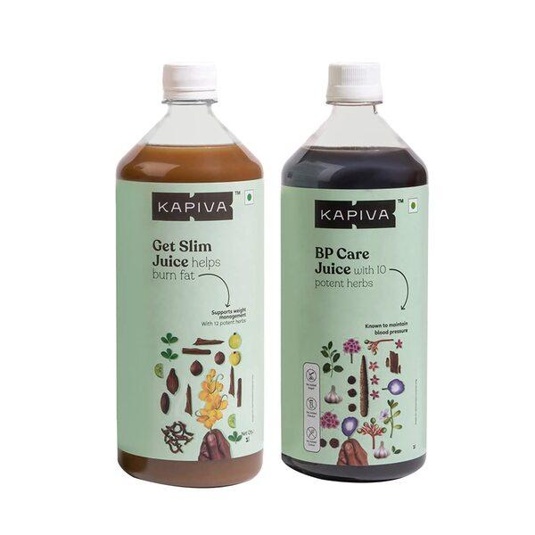 Kapiva Get Slim Juice 1 Litre + BP Care Juice 1 litre