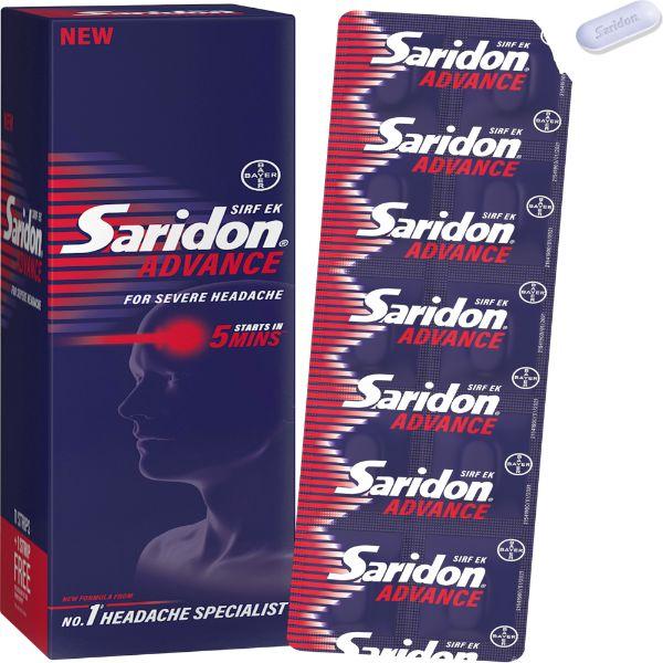 Buy Saridon Advance Tablets for 5 in 1 Pain Relief 10's Online at ...