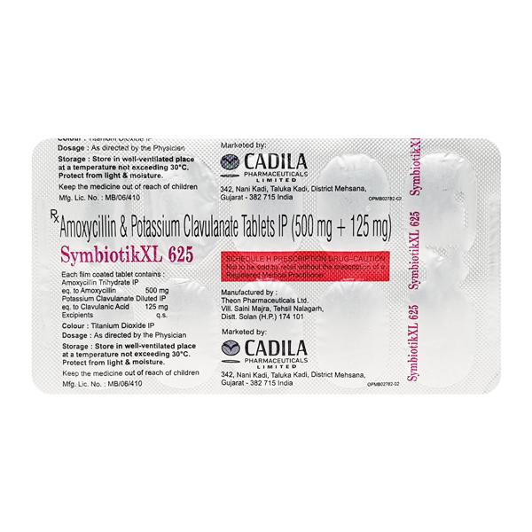 Symbiotik XL 625mg Tablet 10'S