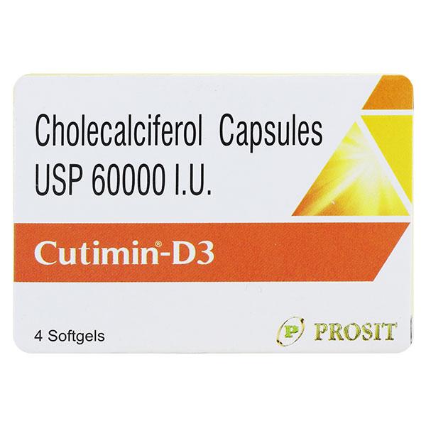 Buy CUTIMIN D3 Softgel 4's Online at Upto 25% OFF | Netmeds