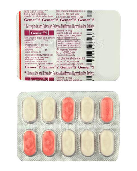 Gemer 2mg Tablet 10'S : Price, Uses, Side Effects | Netmeds