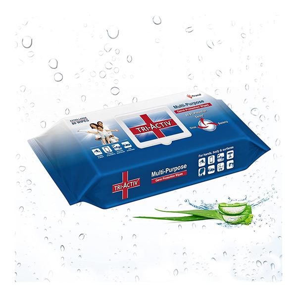 Tri-Activ Multi-Purpose Germ Protection Wipes - Extra Large 80's Online ...