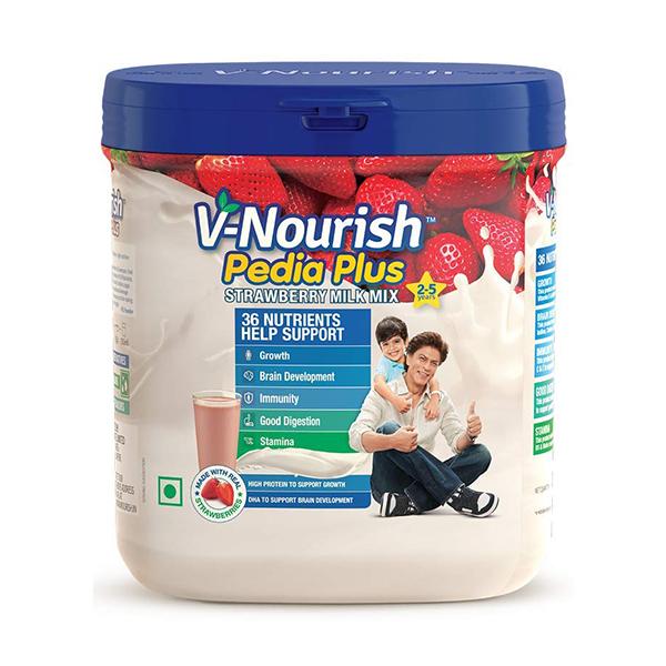 V-Nourish Pedia Plus Milk Powder - Strawberry Flavour 200 gm