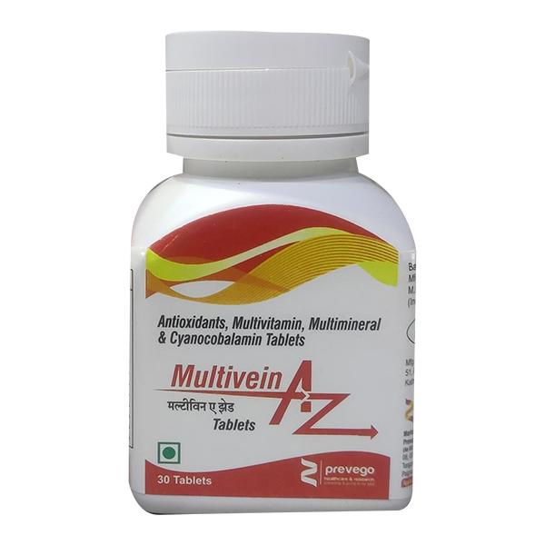 MULTIVEIN AZ Tablet 30's Price, Uses, Side effects, Substitutes | Netmeds