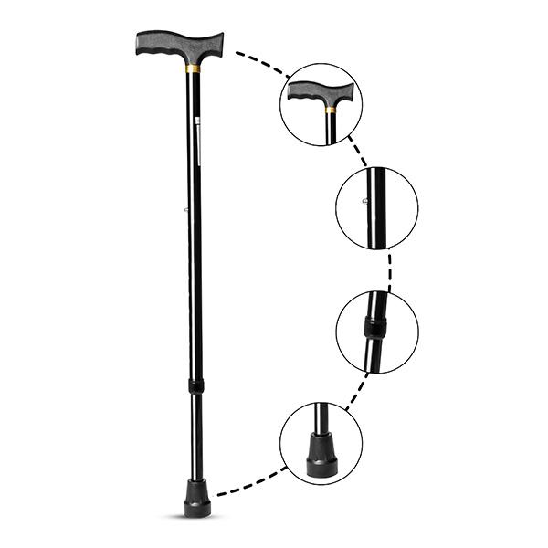 Buy Entros Height Adjustable Walking Stick - Black (KL920L) Online at ...