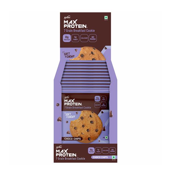 Buy RiteBite Max Protein Cookies - Choco Chips (Pack of 12 x 55 gm) 1's ...
