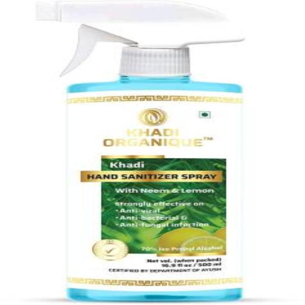 Khadi Organique Khadi Hand Sanitizer Spray - Neem & Lemon 500 ml