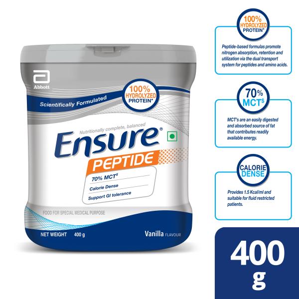 Ensure Plus Peptide Powder - Vanilla Flavour 400gm 1's Online at Best ...