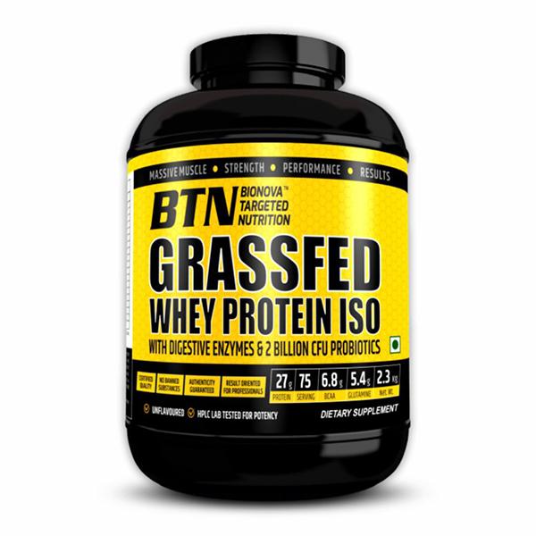 Buy BTN Grass-Fed Whey Protein Isolate Powder 2.3 kg Online at ...