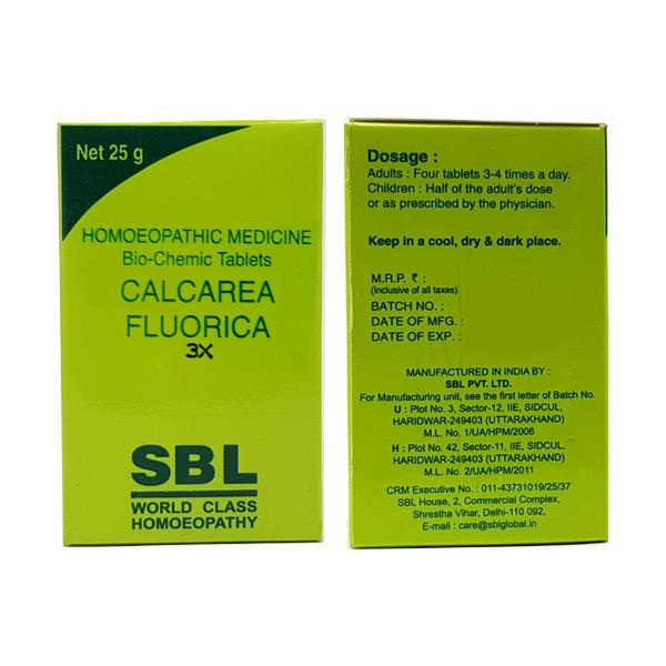Buy SBL Calcarea Fluorica 3X Tablet 25 gm Online at Discounted Price ...