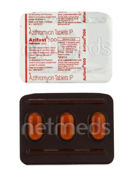 Buy Azifast 500mg Tablet 3'S Online at Upto 25% OFF | Netmeds