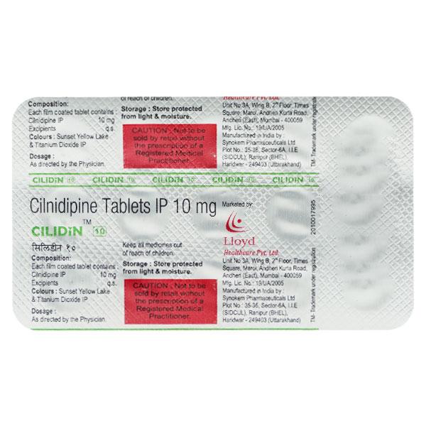 CILIDIN 10 Tablet 15's Price, Uses, Side effects, Substitutes | Netmeds