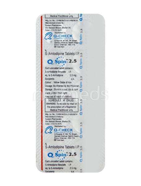 Q Spin 2.5mg Tablet 10'S : Uses, Side Effects, Price | Netmeds