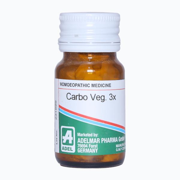 Buy Adel Carbo Veg. 3X (4 grain) Tablet 20 gm Online at Discounted ...