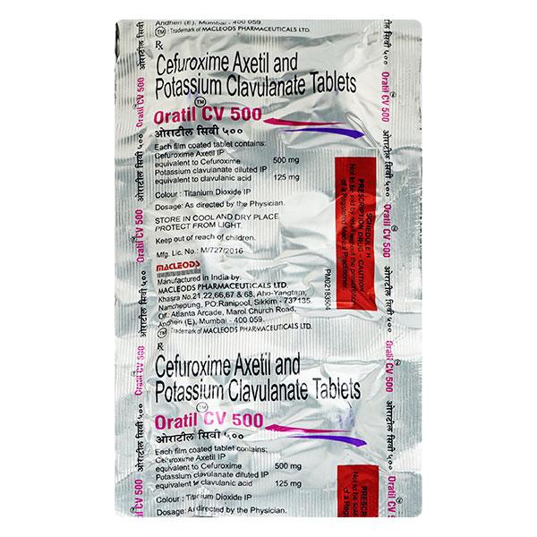 Oratil CV 500mg Tablet 6'S