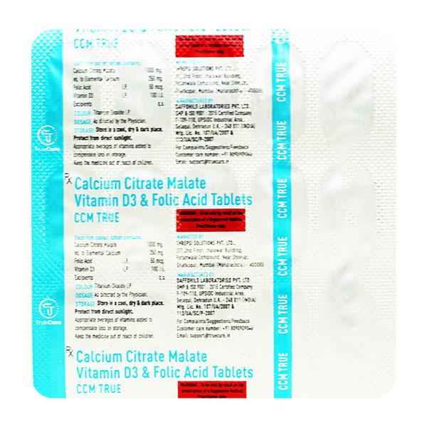 CCM TRUE Tablet 15's Price, Uses, Side effects, Substitutes | Netmeds