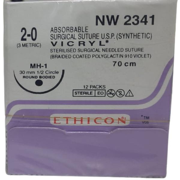 Buy Johnson & Johnson Ethicon Vicryl Absorbable Surgical Suture (2-0 ...