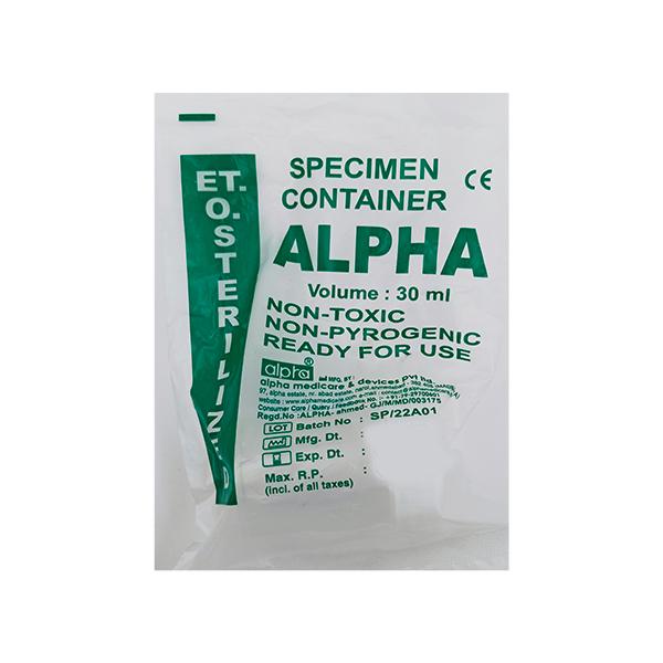Alpha Specimen Container 30 ml 1's Online at Best Price - Bags