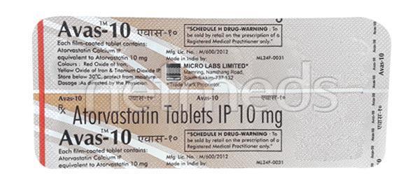 Avas 10mg Tablet 10'S