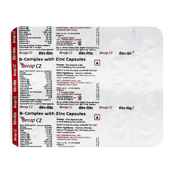 Buy BECAP CZ Capsule 10's Online at Upto 25% OFF | Netmeds