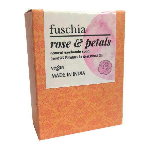 Buy Fuschia Natural Handmade Soap - Rose & Petals 100 gm Online at ...