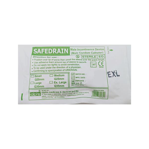 Buy Alpha Safedrain Male Condom Catheter (XL) Online at Discounted ...