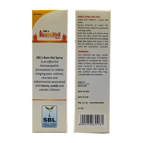 Buy SBL Burn-Rel Spray 50 ml online at best price-Homeopathy