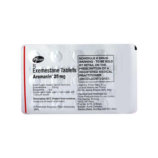 Aromasin 25mg Tablet 15'S : Uses, Side Effects, Price | Netmeds