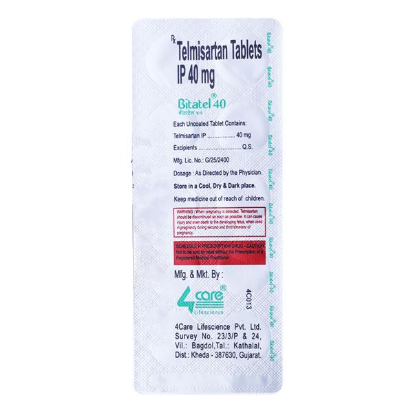 Bitatel 40mg Tablet 10'S : Price, Uses, Side Effects | Netmeds