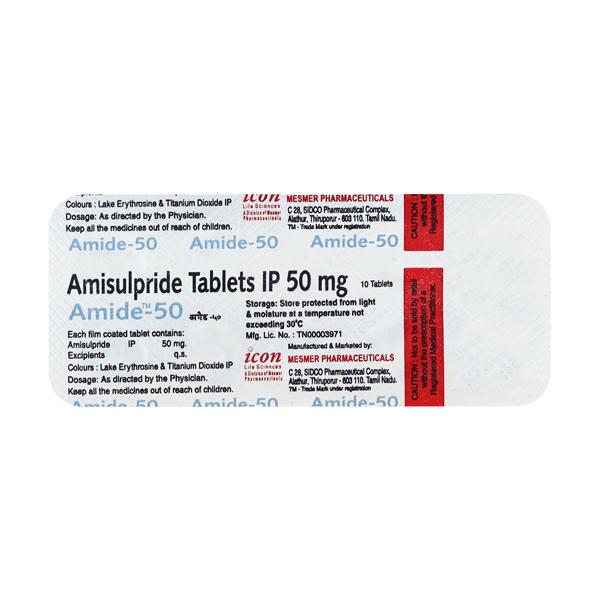 Amide 50mg Tablet 10'S Price, Uses, Side effects, Substitutes | Netmeds