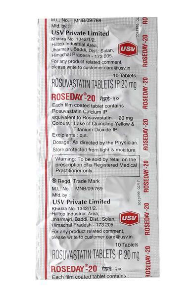Roseday 20mg Tablet 10'S