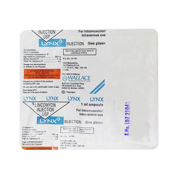 Lynx Injection 1ml Price, Uses, Side effects, Substitutes | Netmeds