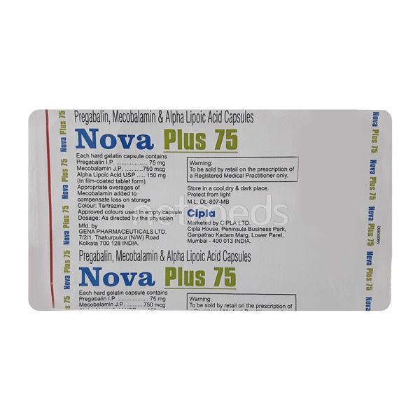 Nova Plus 75mg Capsule 10'S
