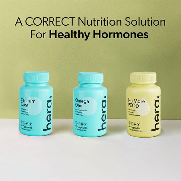Buy Hera Healthy Hormone Capsule Bundle (No More PCOD + Calcium Core ...