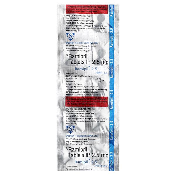 Buy RAMIPIL 2.5 Tablet 10's Online at Upto 25% OFF | Netmeds