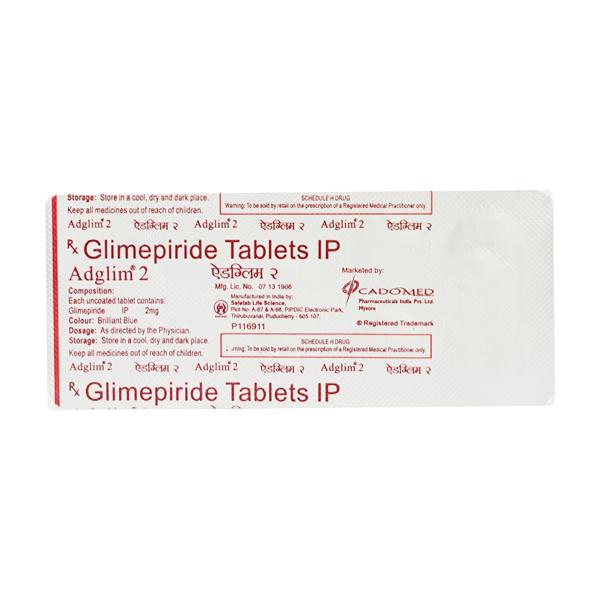 Adglim 2mg Tablet 10'S : Price, Uses, Side Effects | Netmeds