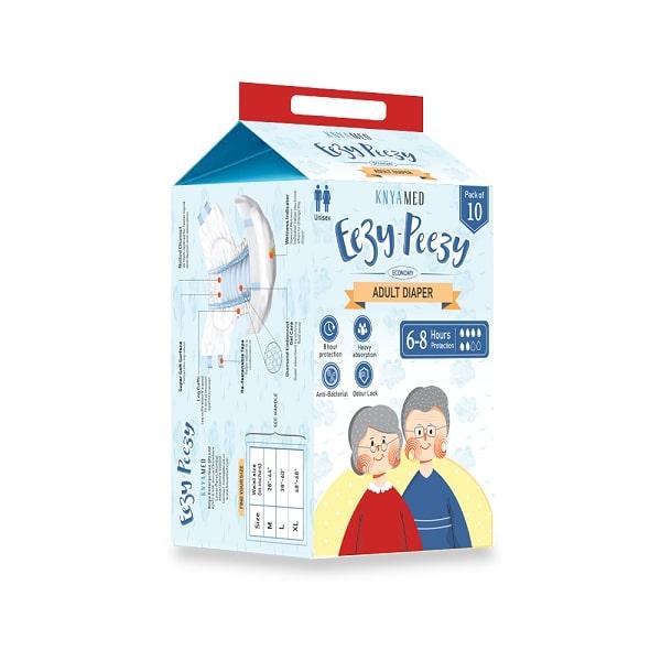 KNYA Med Eezy-Peezy Adult Diaper (M) 10's