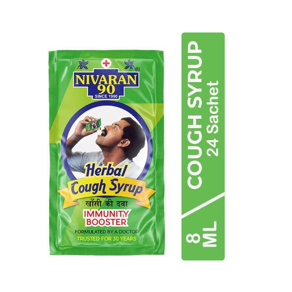Nivaran 90 Herbal Cough Syrup 8ml (Pack of 24 Sachets) 1's